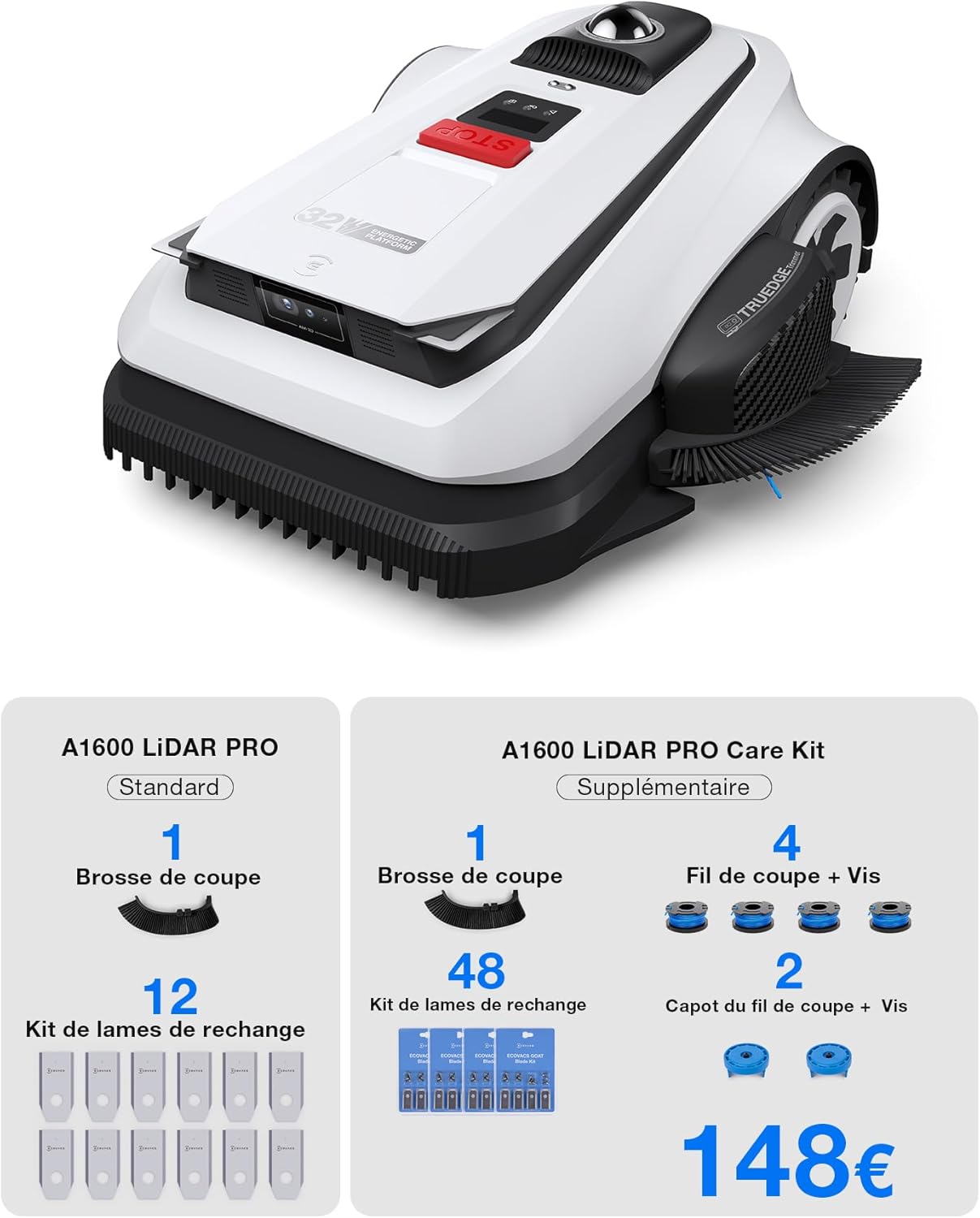 Test Ecovacs Goat A1600 LiDAR Pro Care Kit : le robot tondeuse qui veut ...